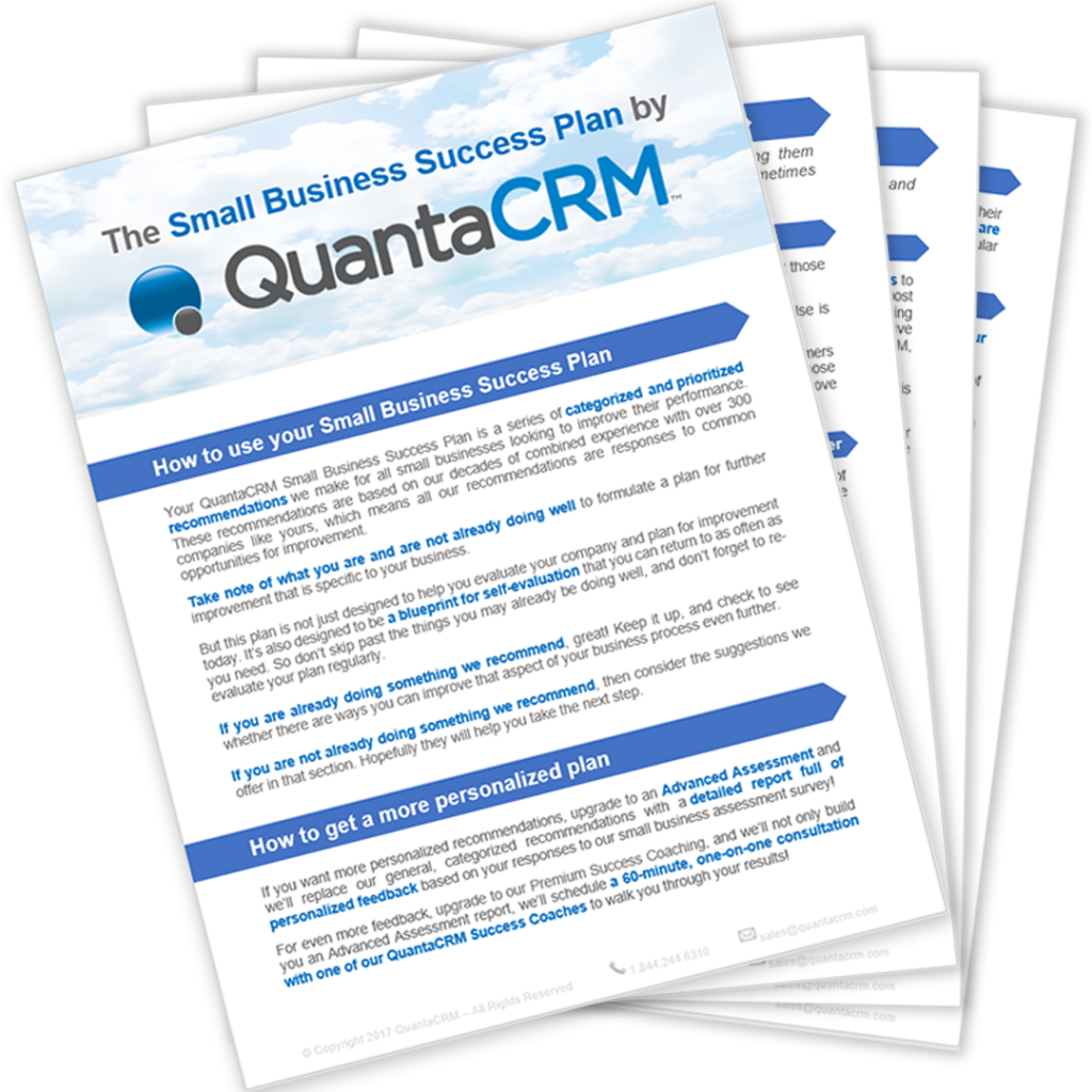 The Small Business Success Plan - Optimize Your Business - QuantaCRM