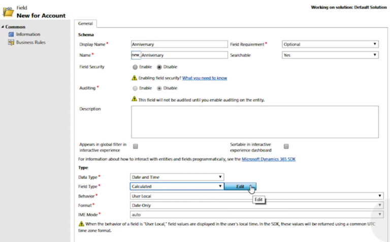 How to Create a Calculated Field on a Form in Microsoft Dynamics 365 for Sales CRM